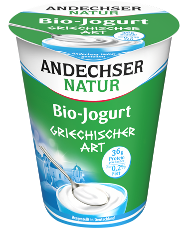 ANDECHSER NATUR Organic yogurt Greek style, 0.2% 400g | Andechser Natur
